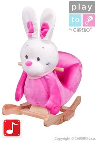 PlayTo Houpací hračka s melodií králíček růžová