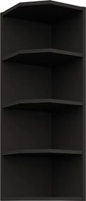CREMONA cc | horní regál 30 G-90 ZAK zakončovací s policemi | 30 cm | VYSOKÝ | UNI provedení | černá