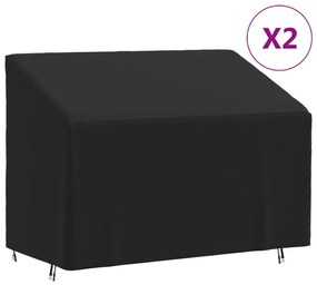 vidaXL Plachty na 2místnou lavici 2 ks 134 x 70 x 65/94 cm 420D oxford