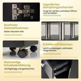 Costway Manikúrní stůl s elektrickým odsáváním prachu a podpěrou
