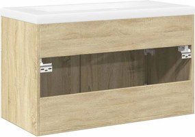 Koupelnová skříňka se zápustným umyvadlem dub sonoma 3324984
