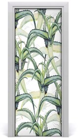 Samolepící fototapeta na dveře Aloes 75x205 cm