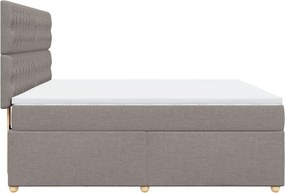 Box spring postel s matrací taupe 180x200 cm textil 3291370