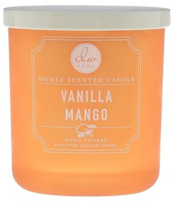 dw HOME Vonná svíčka ve skle Vanilla Mango 255 g, oranžová barva, sklo