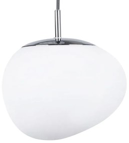 Bílá skleněná lampa LIFFEL Beliani