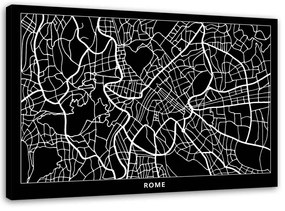 Obraz na plátně Mapa města Řím - 100x70 cm