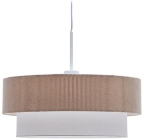 Bílé/béžové závěsné svítidlo s textilním stínidlem ø 40 cm Bianella – Kave Home