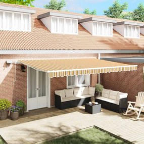 Stahovací markýza Vícebarevný 500 × 300 cm Látka a hliník 3331298