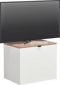 XXXLutz KOMODA POD TELEVIZI, bílá, dub artisan, 60/62/44 cm Hom`in - Komody bílé - 002737044115