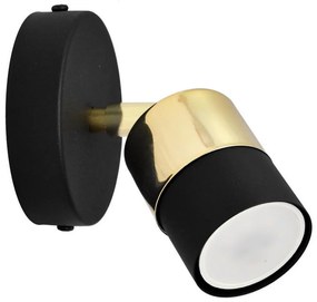 Helam LED Nástěnné bodové svítidlo TUBSSON 1xGU10/6,5W/230V černá/zlatá HE1578