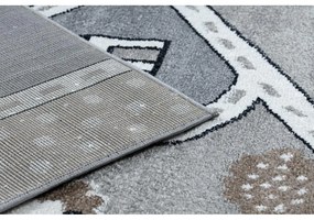 Dětský kusový koberec Ulice ve městě šedý 280x370cm