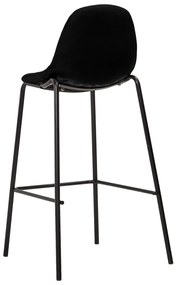 Barové židle 4 ks černé textil