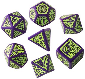 Sada kostek pathfinder: goblin purple & green