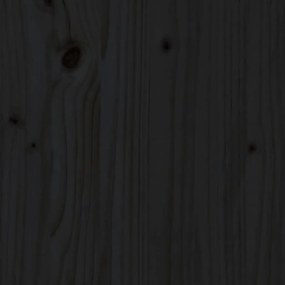 Konferenční stolek černý 71 x 49 x 55 cm masivní borové dřevo - Default Title