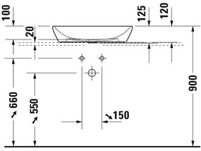 Duravit D-Neo Umyvadlová mísa 40x60 cm, bílá 2372600070