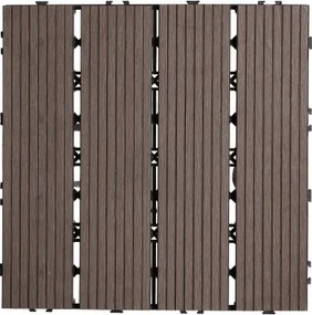 zámkové palubní dlaždice plastové dřevo 10 balení 30,5 × 30,5 cm