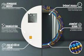 Kulaté dekorativní zrcadlo Dekorativní složení fi 70 cm