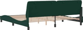 Rám postele bez matrace tmavě zelená 200 x 200 cm samet 3207944