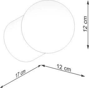 Bílé/v přírodní barvě nástěnné svítidlo ø 12 cm Surtur – Sollux