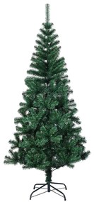 344641 vidaXL Umělý vánoční stromek s duhovým jehličím zelený 210 cm PVC