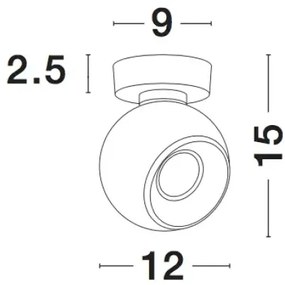 Moderní bodové svítidlo Tore 12 bílé