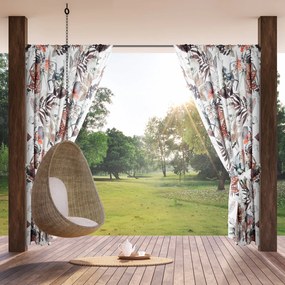 ZAHRADNÍ VODĚODOLNÝ ZÁVĚS NA PÁSCE GARDEN 155X200 CM KVĚTY