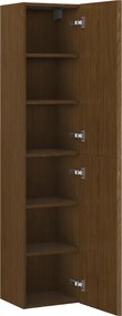Mexen Rivel, koupelnový podstavec 35 cm, 2 dvířka, drážkovaný, ořech, 91A21-03016-2-BF86