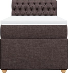 Box spring postel s matrací tmavě hnědá 90x190 cm textil 3288845
