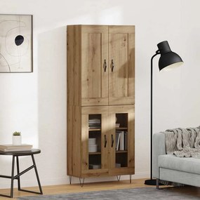 Vysoký bufet Artisanový dub 69,5 x 34 x 180 cm Kompozitní dřevo 3403169