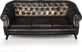 ASKONT Chesterfield Bristol Antique Black pohovka 3M