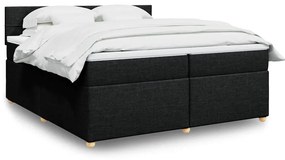 Box spring postel s matrací černá 200x200 cm textil 3286789