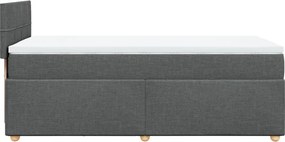 Box spring postel s matrací tmavě šedá 90x190 cm textil 3286536