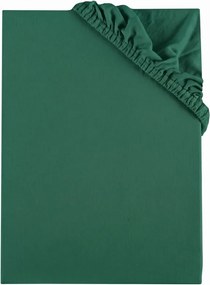 Prostěradlo ložní tmavě zelená jersey EMI, Plachta 90x200