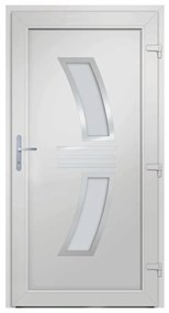 Vchodové dveře bílé 108 x 200 cm PVC,  3187929