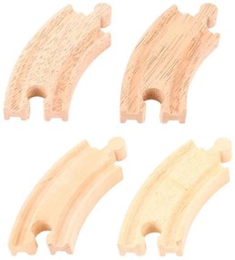 Bigjigs Rail Krátká kruhová kolej 10 cm 4 ks