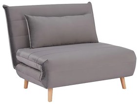 Šedé rozkládací křeslo SPIKE VELVET