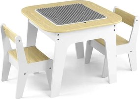 Dětský stůl a židle Milly Mally Olaf Blocks White