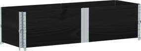 Zahradní truhlík černý 150x50 cm masivní borové dřevo 3295408