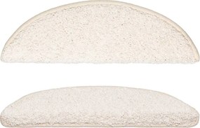 Schodové rohože 10 ks 56 x 17 x 3 cm bílé půlkulaté 149795