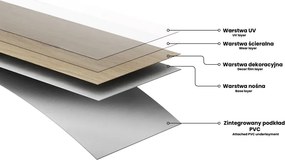 Mexen Silver Galaxy vinylové panely 610 x 305 mm LVT Dryback 2,5 mm, podklad PVC, 4 V-drážka, Terrazzo