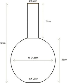 Pip Studio kovová váza světle růžová velká (Dekorační plechová váza 24.5x42 cm)