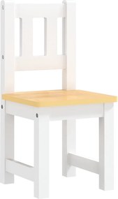 3dílná sada dětského stolu a židlí bílá a béžová MDF 10410