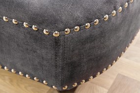 Designová lenoška Chesterfield 170 cm šedý samet