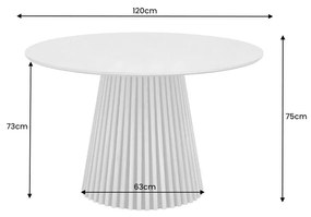 Massive home | Kulatý jídelní stůl VALHALLA BROWN 120 CM dubová dýha