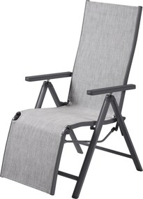 Livarno® Hliníkové relaxační křeslo Houston, světle šedá