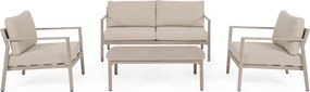 BIZZOTTO Zahradní set pohovky, křesel a konferenčního stolku SIRIUS taupe 8051836778771
