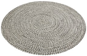 Hanse Home, Kusový koberec Braided 105552 Melange kruh – na ven i na doma, 200x200 (průměr) kruh, béžová, chodba / předsíň