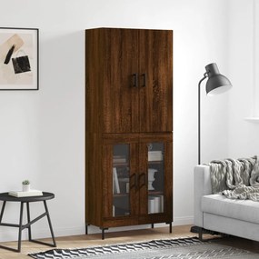 vidaXL Skříň highboard 69,5 x 34 x 180 cm kompozitní dřevo [3195735] Barva: hnědý dub