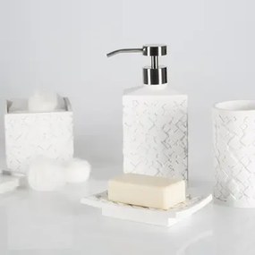 SPIRELLA Krabička na kosmetiku AGDA bílá / Polyresin / 9 x 9 x 11 cm