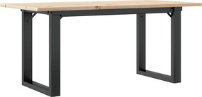 Konferenční stolek s O rámem 90x40x45 cm borové dřevo a ocel 3282664